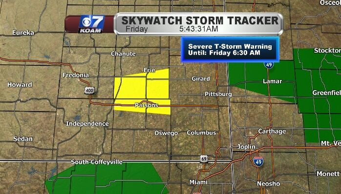 Severe Thunderstorm Warning Labette and Neosho Cos. | Weather ...