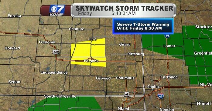 Severe Thunderstorm Warning Labette and Neosho Cos. | Weather ...