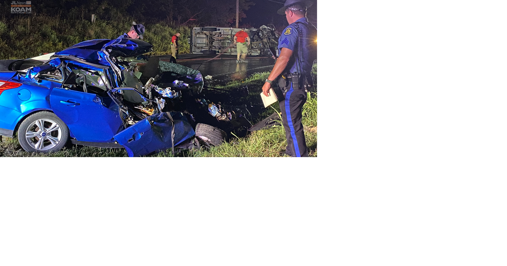 Head-on crash and burn, near Carl Junction on Central City Road | Auto ...