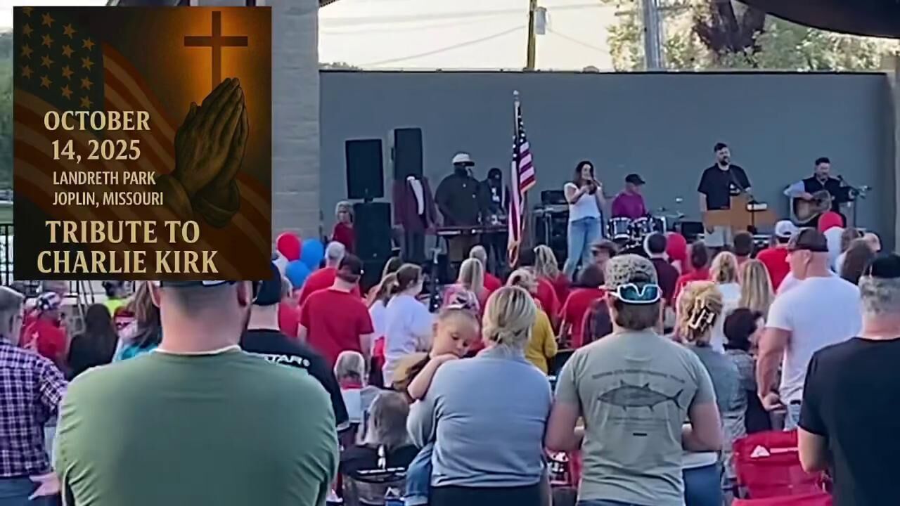 Tribute to Charlie Kirk, service at Landreth Park in Joplin | Joplin ...