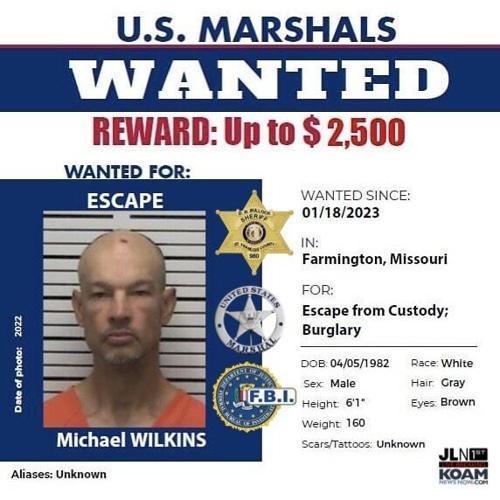 Wanted by US MARSHALS for escape in Missouri. | | koamnewsnow.com