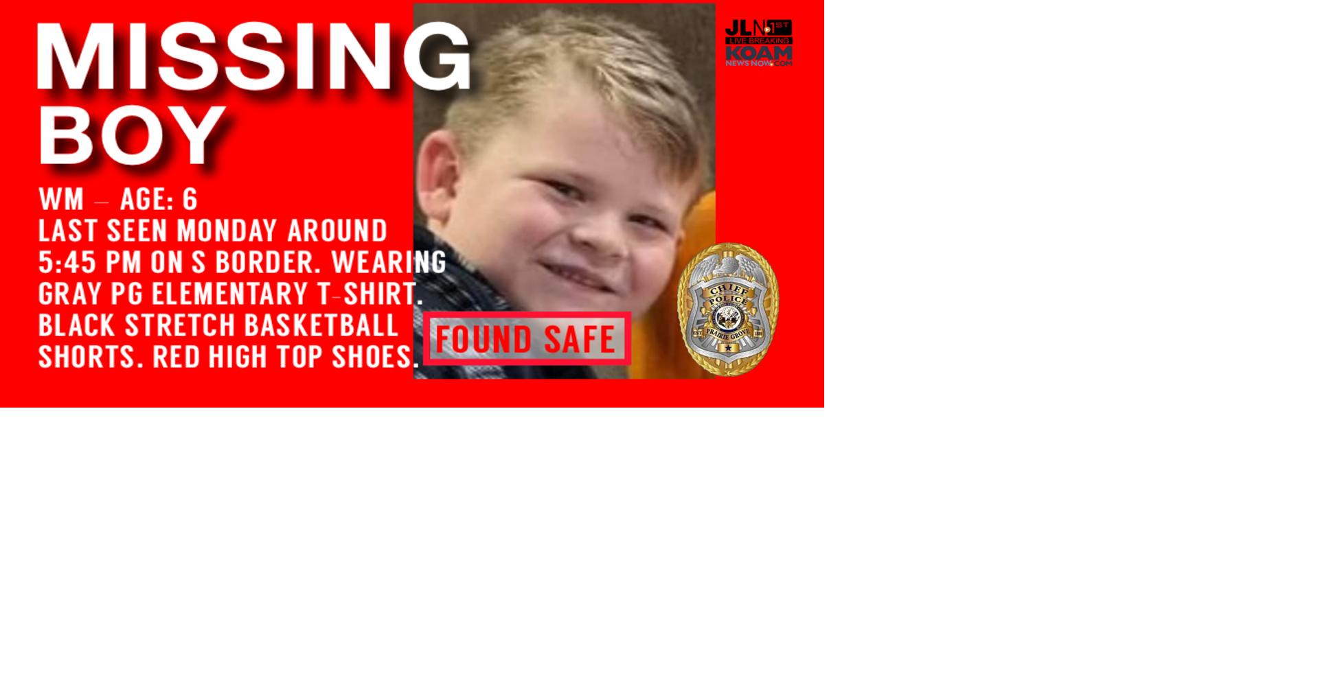 boy missing news