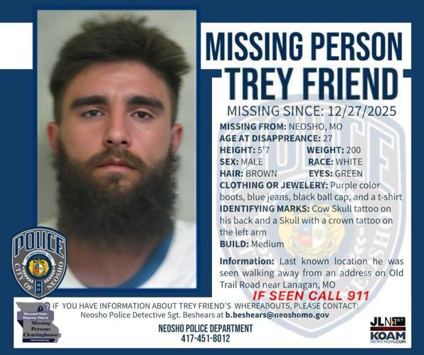 Man missing from Neosho; Family are concerned for Trey Friend | Joplin ...