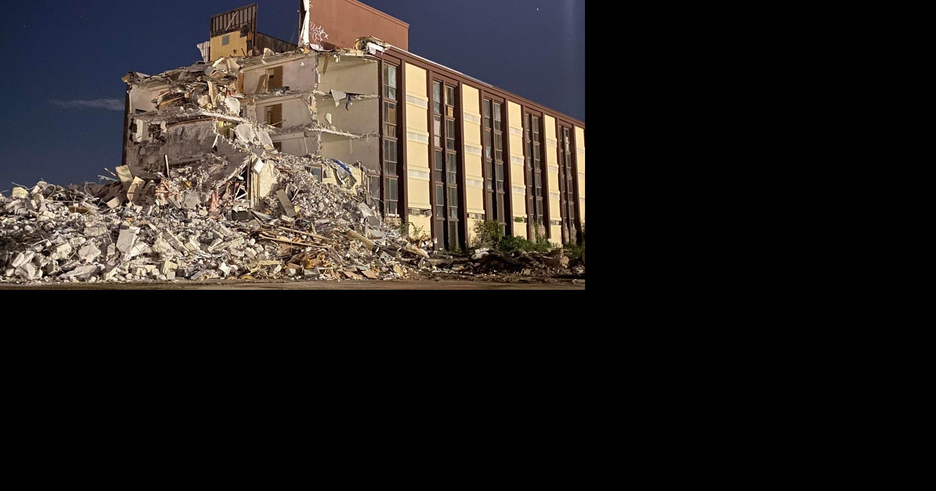 The former Holiday Inn demolition continues | Joplin News First ...