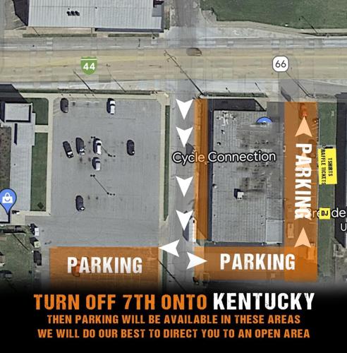 Map for parking amd event at Cycle Connection. | | koamnewsnow.com
