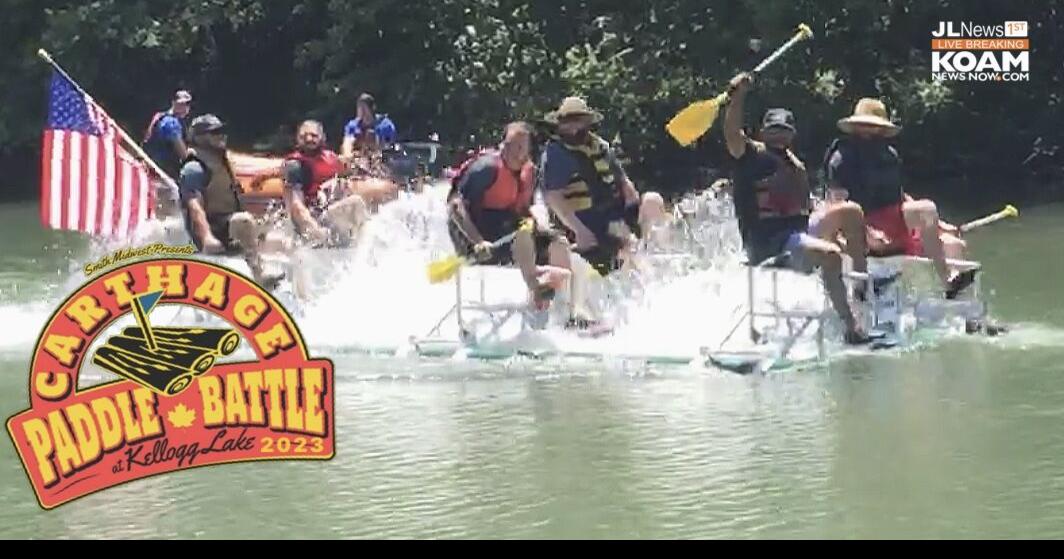 Carthage Paddle Battle returns! Homemade raft race on Spring River in ...