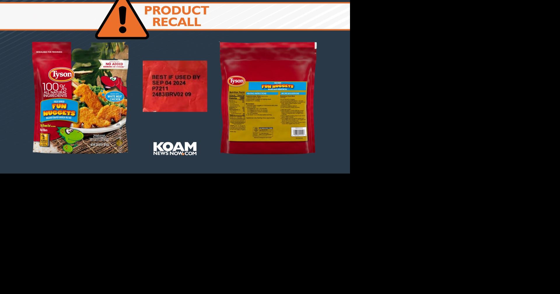 Tyson 'Fun Nuggets' recalled; complaints of metal pieces | Health ...