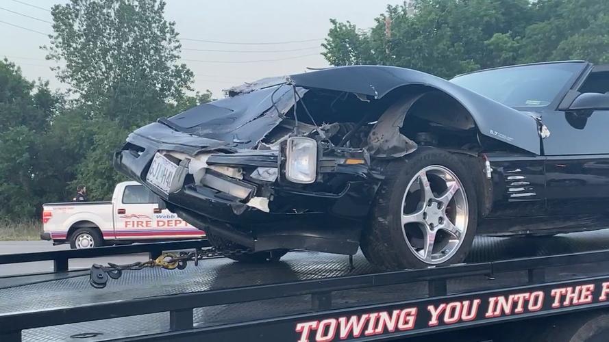 SUV clipped from behind, overturns, crashing into N Rangeline car lot ...