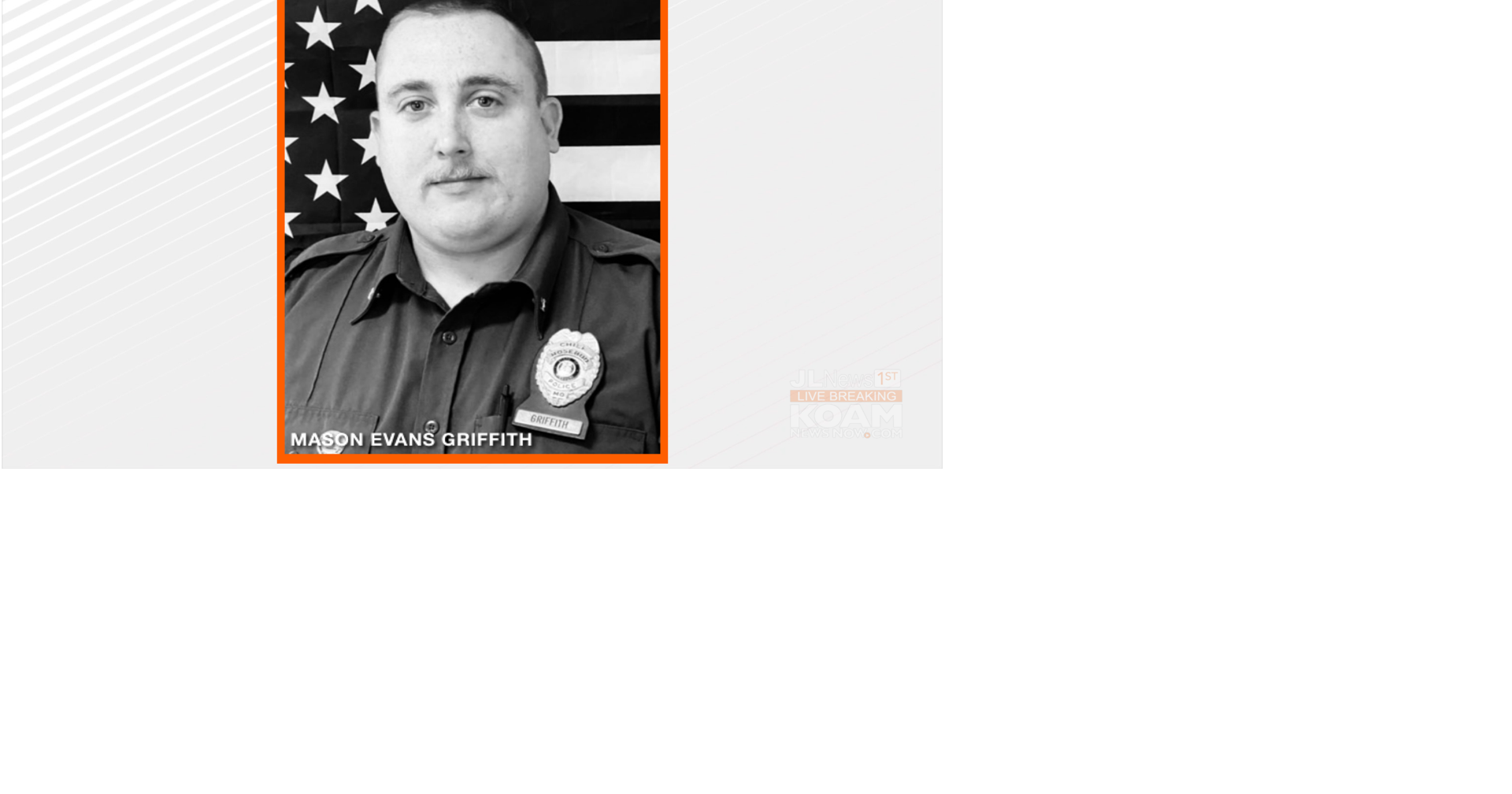 Services for slain Missouri Police Officer, Det Sgt Mason Griffith ...