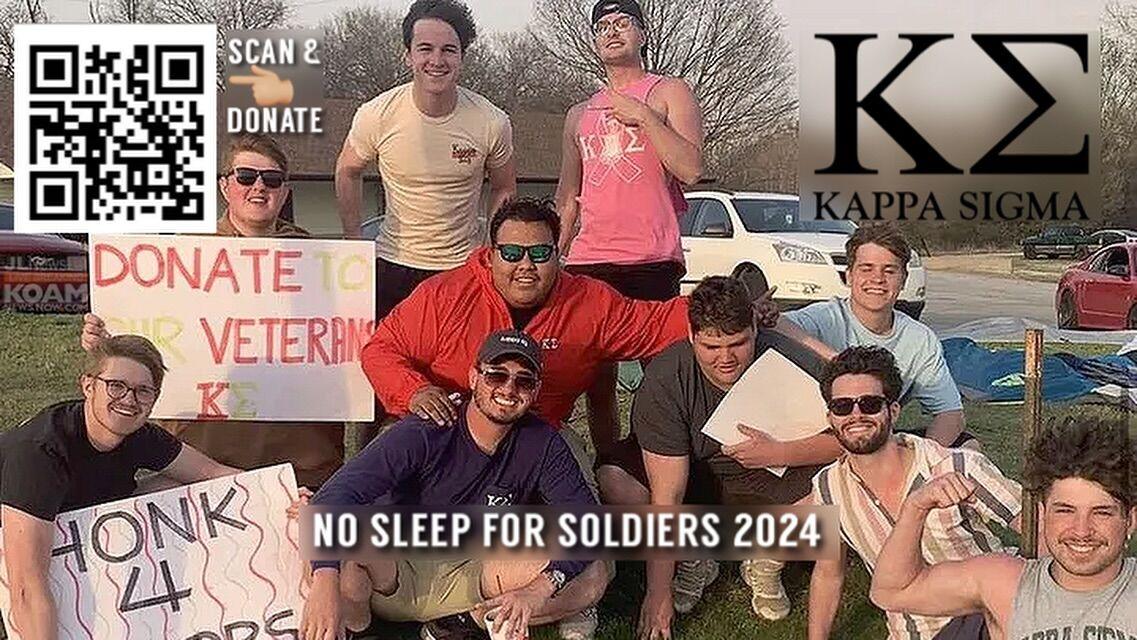 “No Sleep for Soldiers 2024” — 72-hour campout fundraiser at 7th and Duquesne by Kappa Sigma ...
