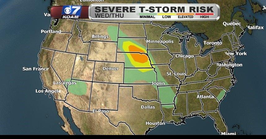 Updated Severe T-Storm Risk Map | News | koamnewsnow.com