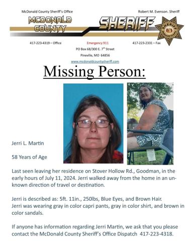 Woman missing in Goodman area | Joplin News First | koamnewsnow.com