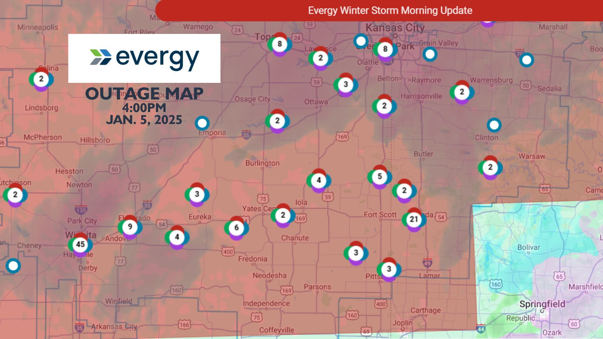 Hundreds without power in SEK and SWMO area, Evergy outages | Weather ...