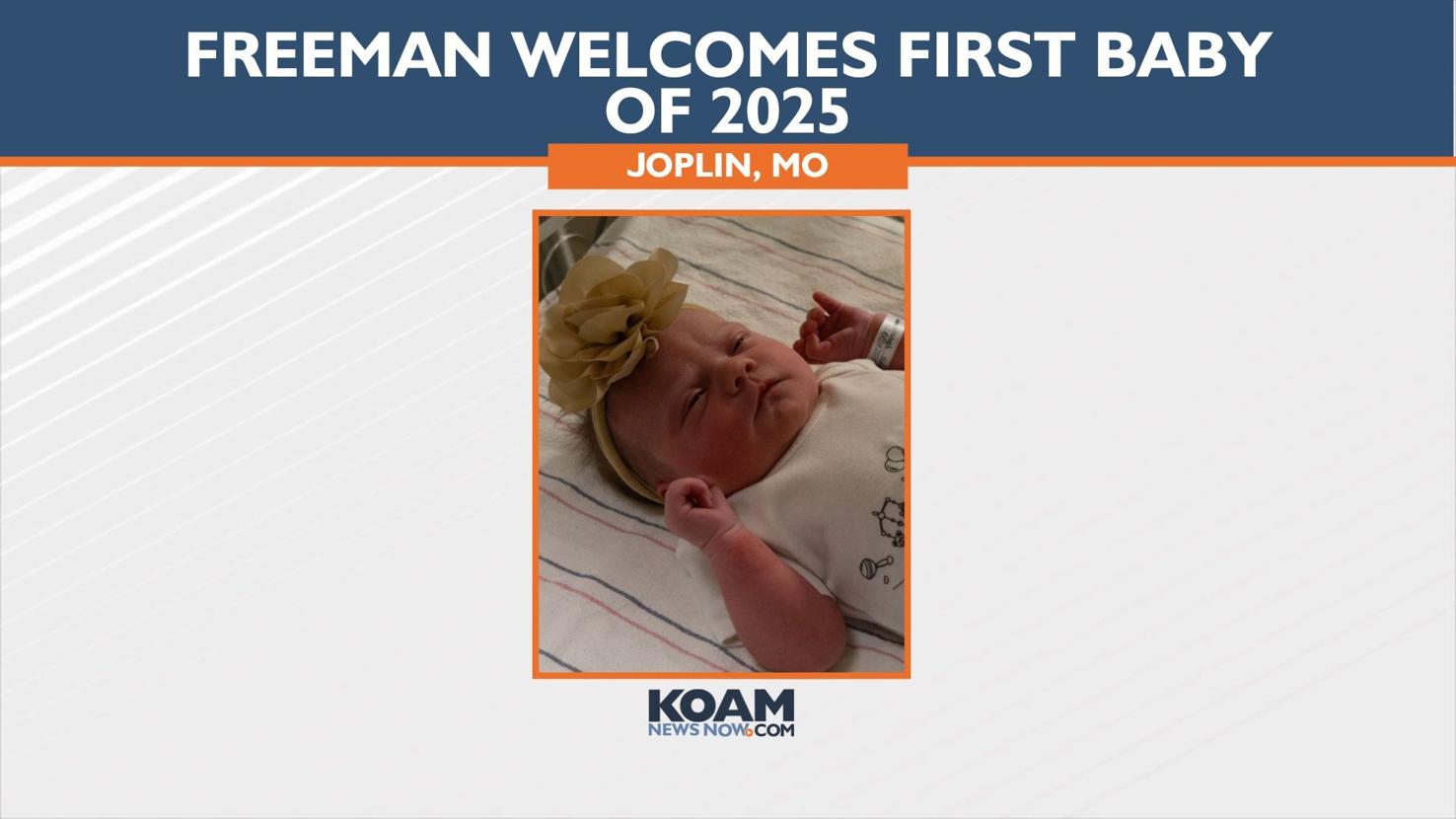 Freeman welcomes first baby of 2025; Aurora Cooper | Local News ...