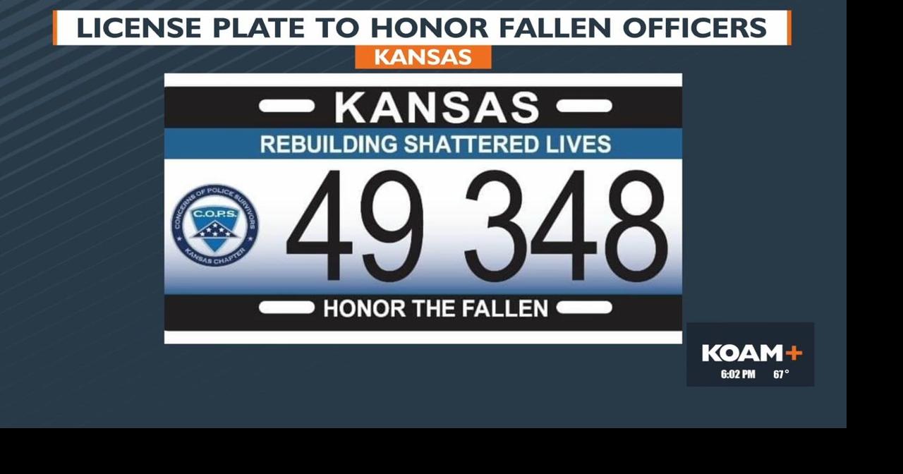 Kansas C.O.P.S. "Back-the-Blue" license plates - honoring fallen ...