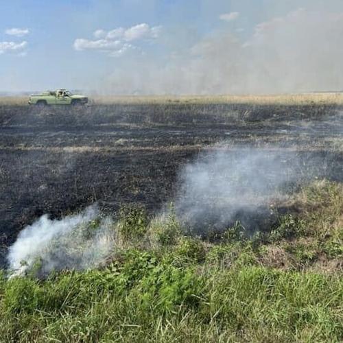 Hay baler burns igniting grass fire that consumes 5 acres; Missouri ...