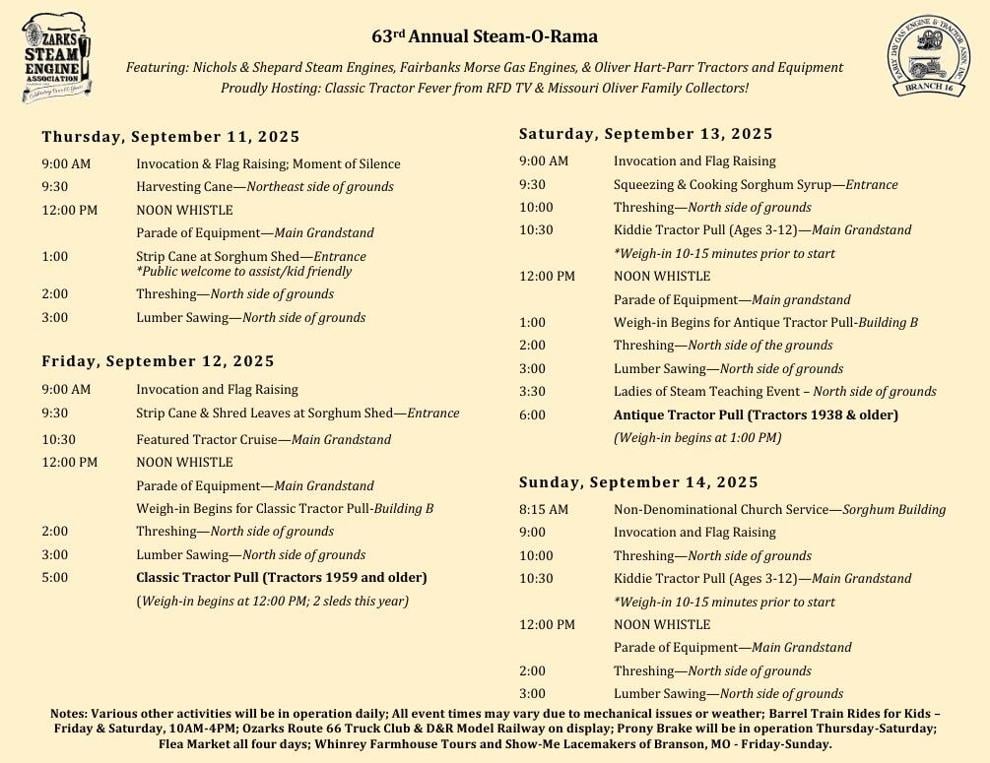 63rd annual Steam-O-Rama 2025 | Joplin News First | koamnewsnow.com