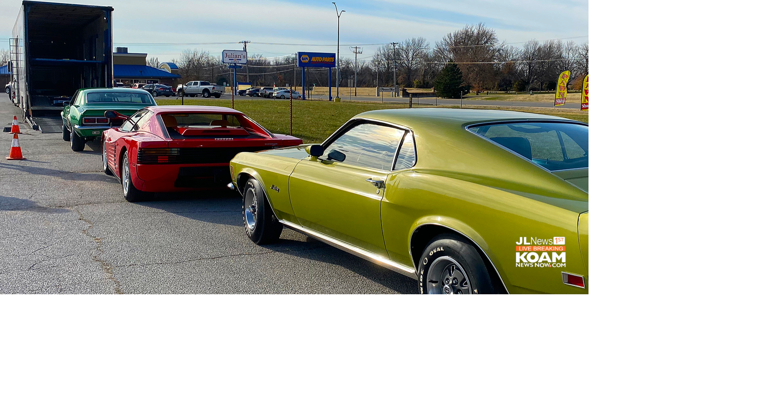 Highly collectible cars, loaded in Webb City for Mecum Auctions ...
