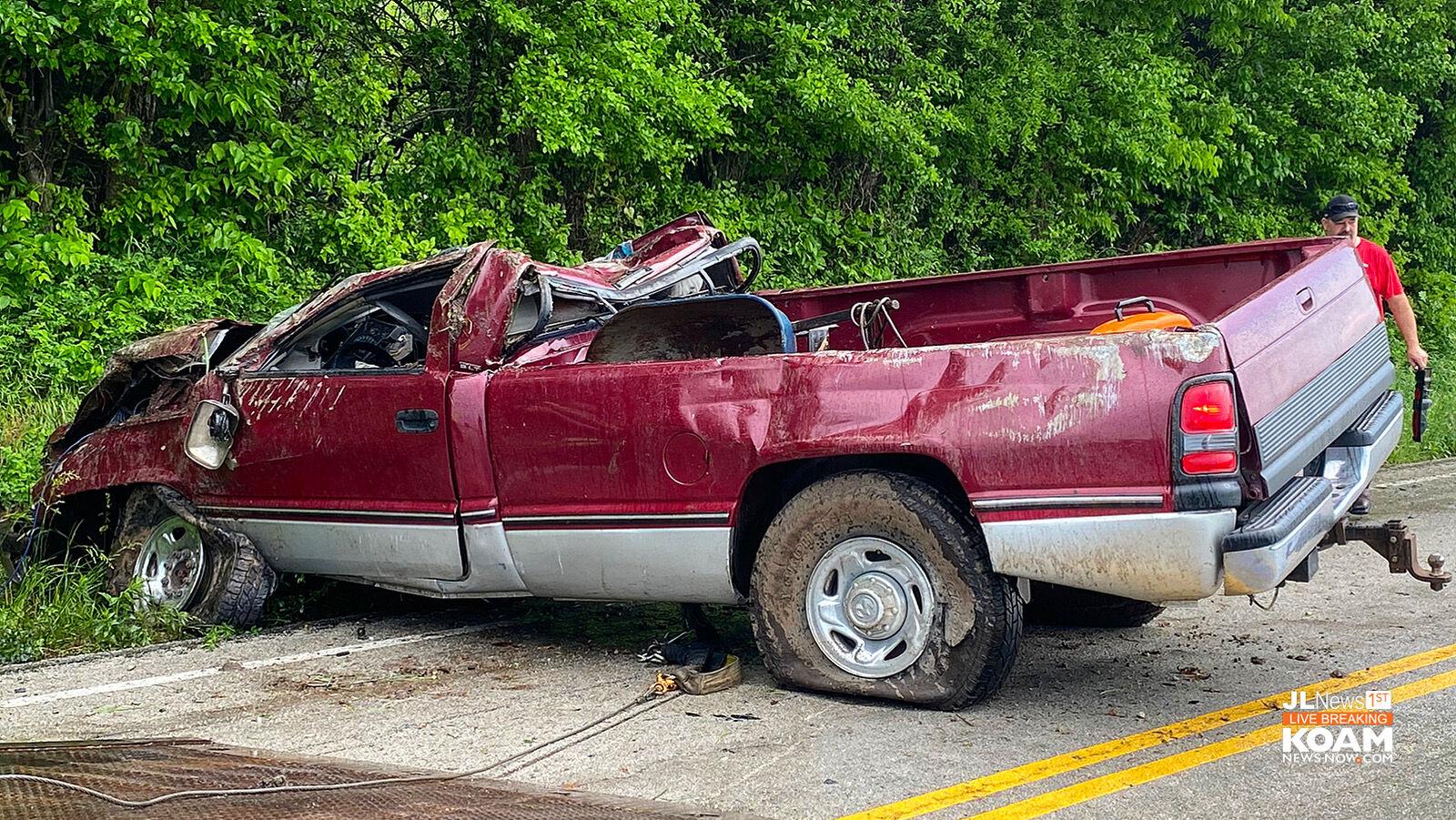 Pickup flips in crash near Jasper just as storms ramp up | Joplin News ...