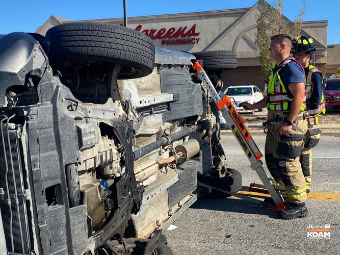 Car overturns in crash, clipped parked car in Joplin | Joplin News ...