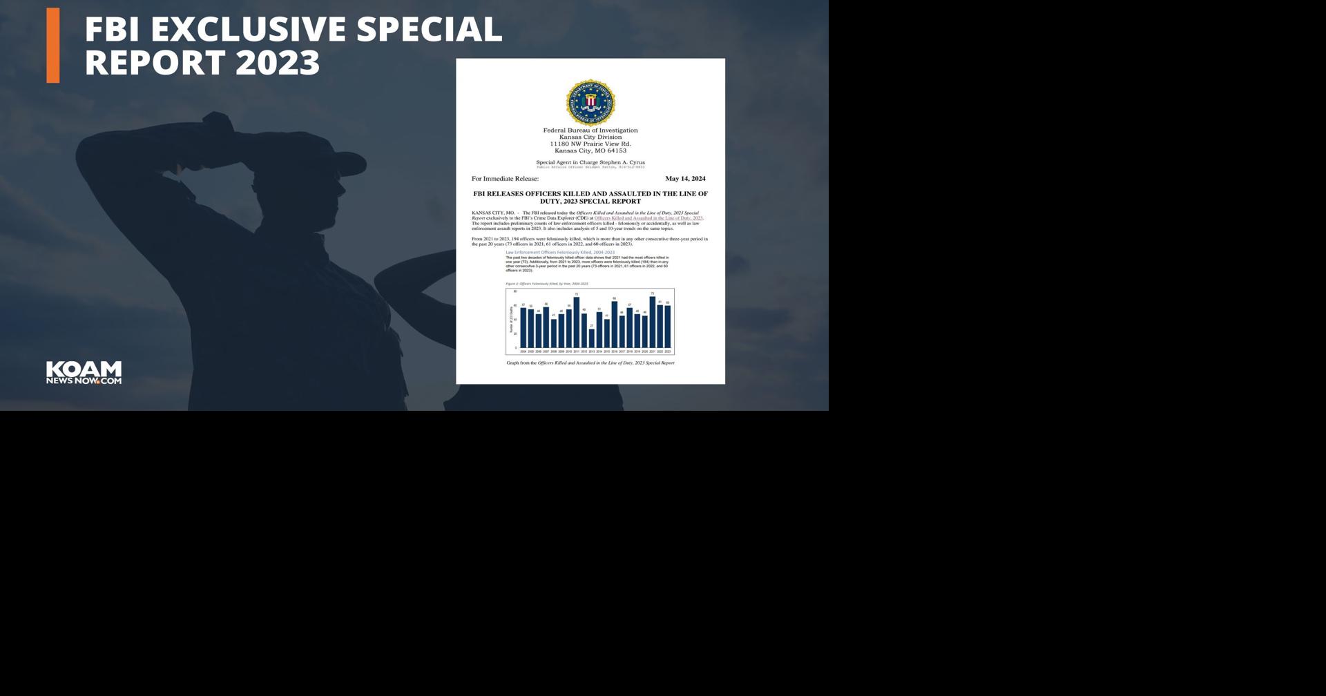 FBI releases exclusive 2023 Special Report on fallen officers | Kansas ...