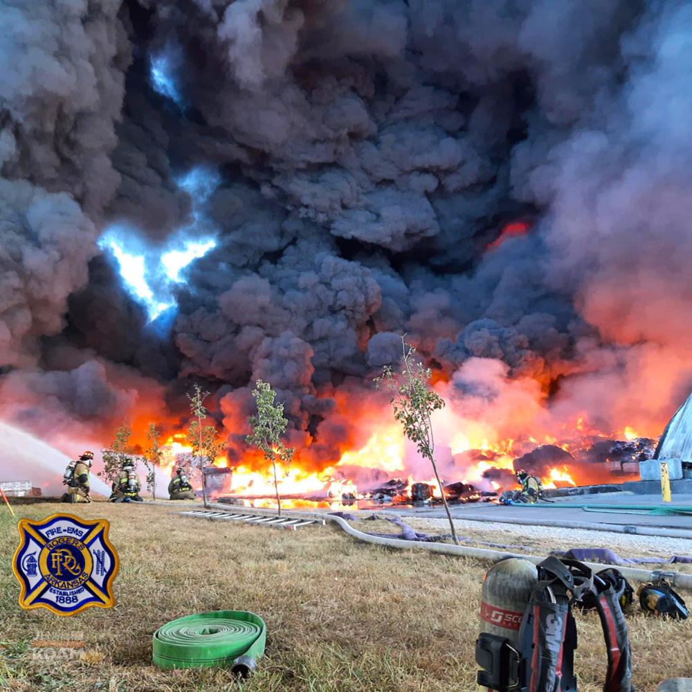 Recycling center fire in Rogers, more than dozen fire agencies assisted ...