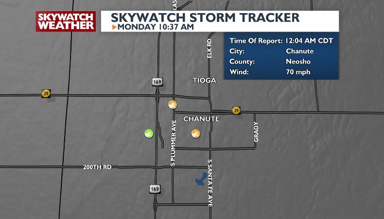 WATCH: Chanute bank video shows wind damage, power outage | Kansas News ...