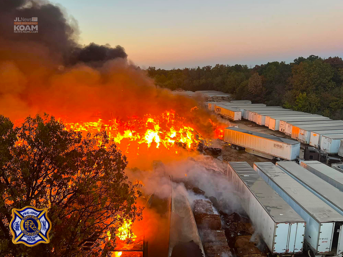 Recycling center fire in Rogers, more than dozen fire agencies assisted ...