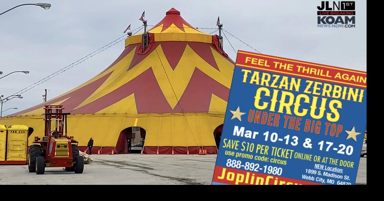 Tarzan Zerbini Circus Big Top at former Big Lots parking lot ...