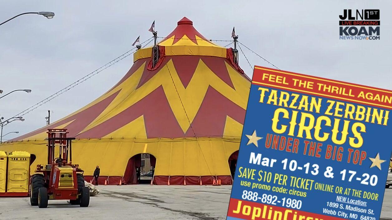 Tarzan Zerbini Circus Big Top at former Big Lots parking lot ...