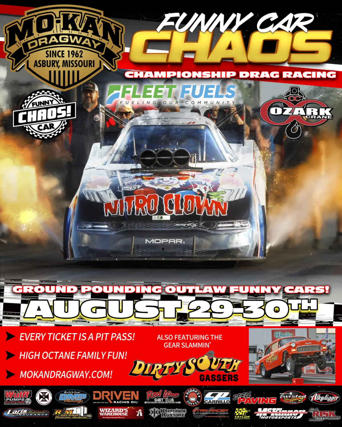60th Annual Labor Day Classic at MoKan Dragway with Funny Cars and more ...