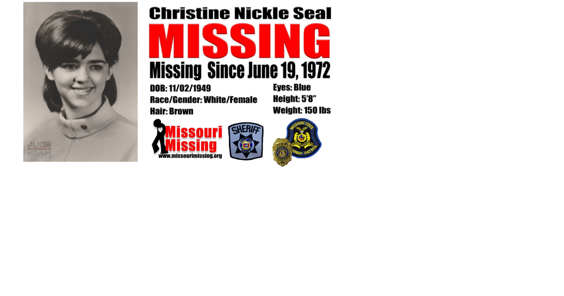 Gone missing 51 years in Southwest Missouri | Joplin News First ...