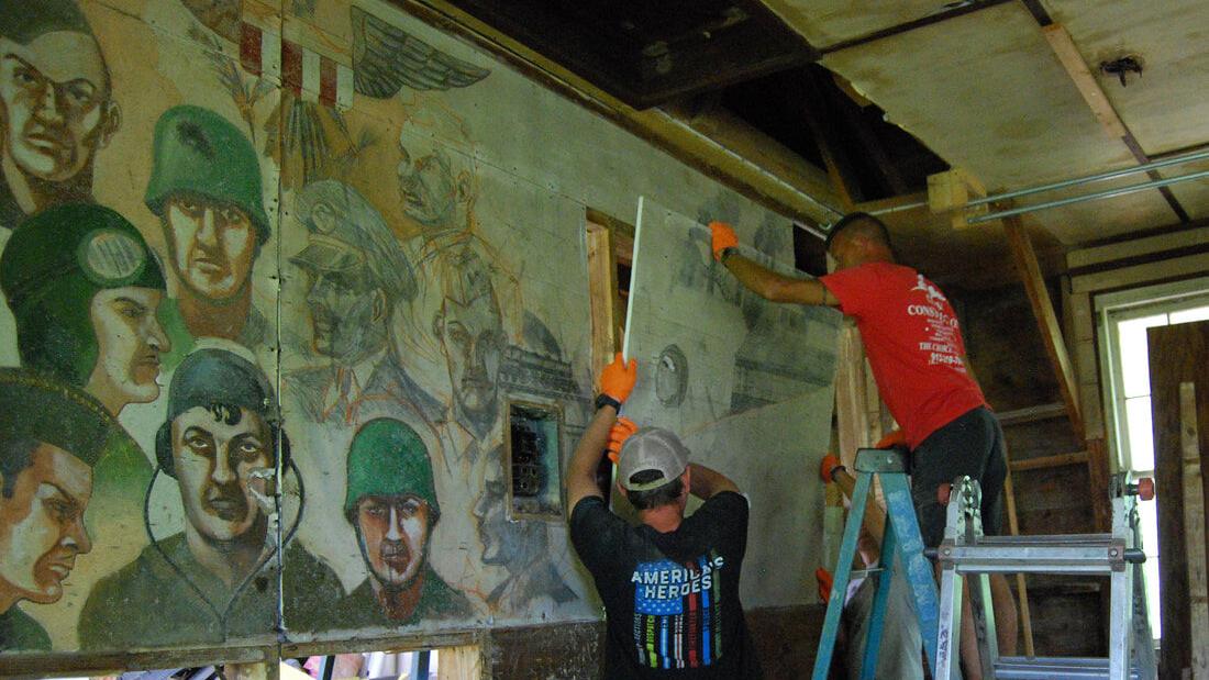 Camp Crowder WWII mural preservation work continues; Painting ...