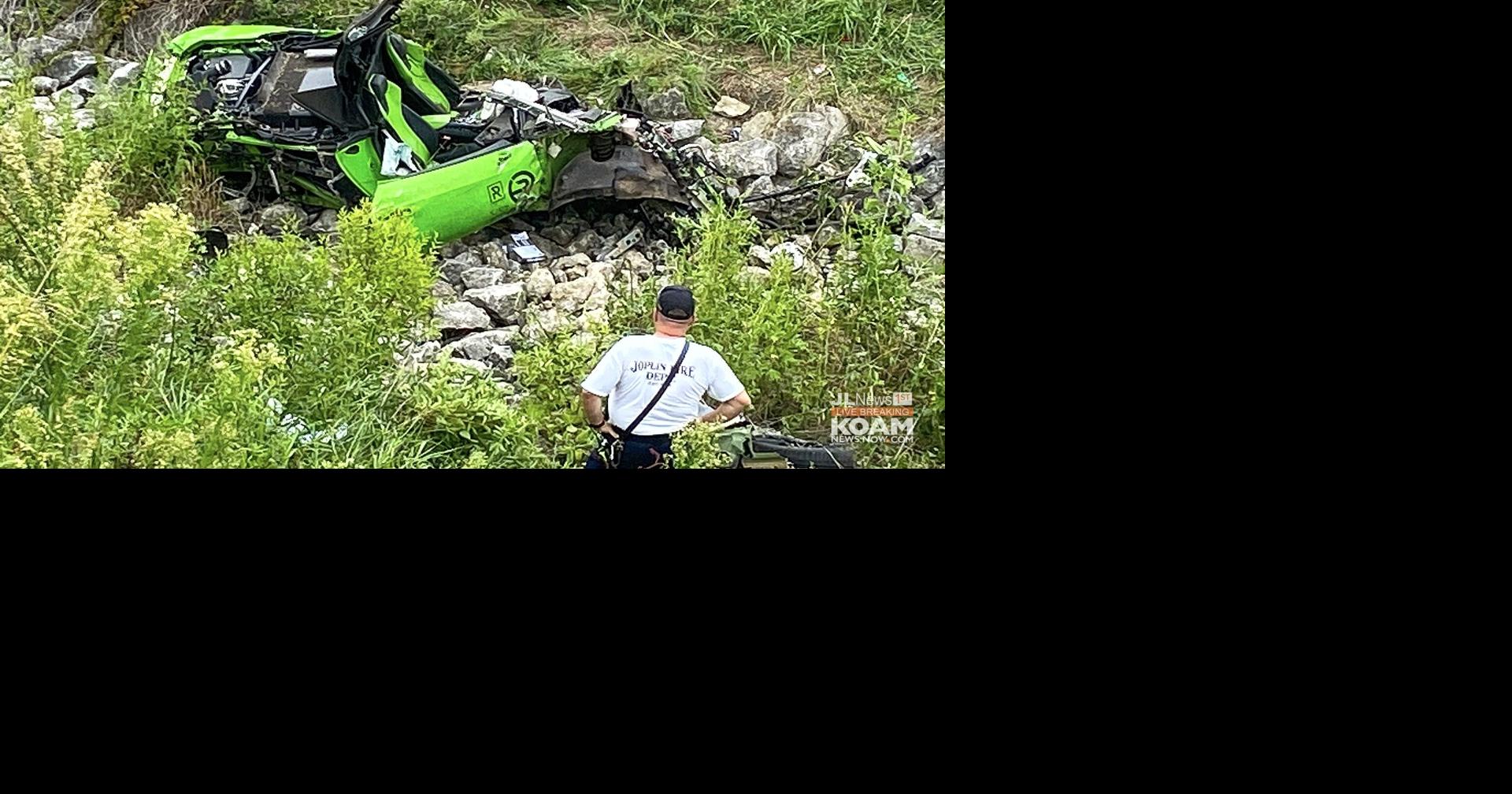 Lamborghini crashes through I-44 guardrail, violently overturning into ...