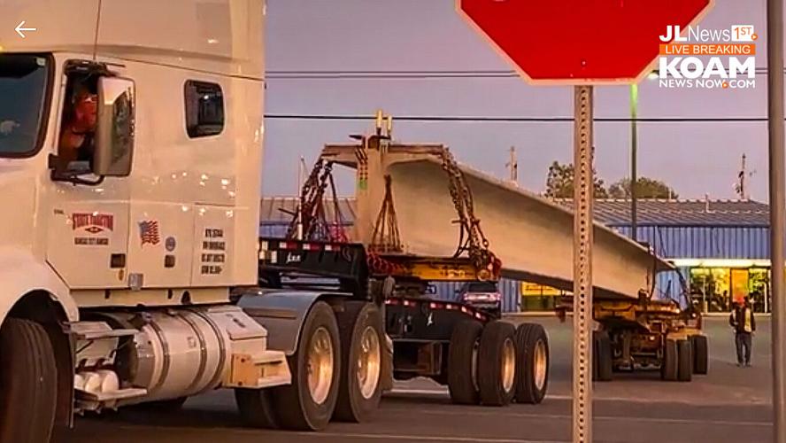 Rangeline bridge construction progress, large girders arrive to ...
