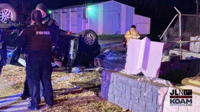 Pickup flips after striking concrete wall on Maiden Lane, Joplin Police ...