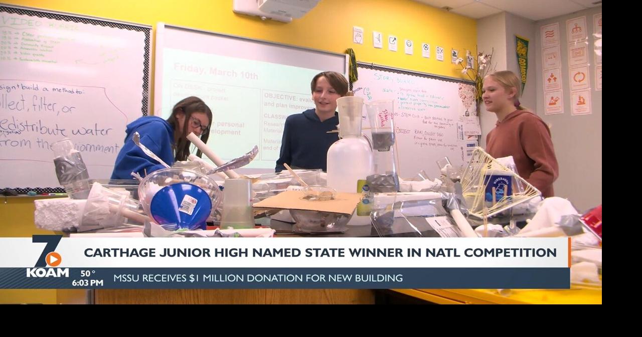 Carthage Junior High named state winner in natl. competition ...