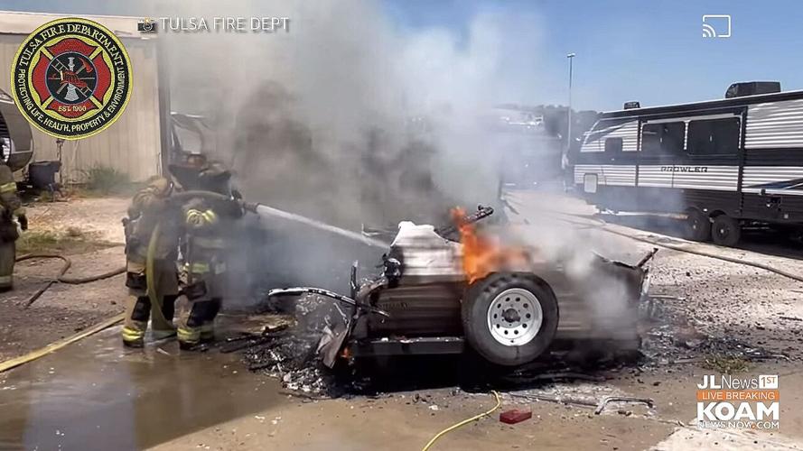RVs destroyed by fire, Tulsa Fire and Police investigate | Joplin News ...