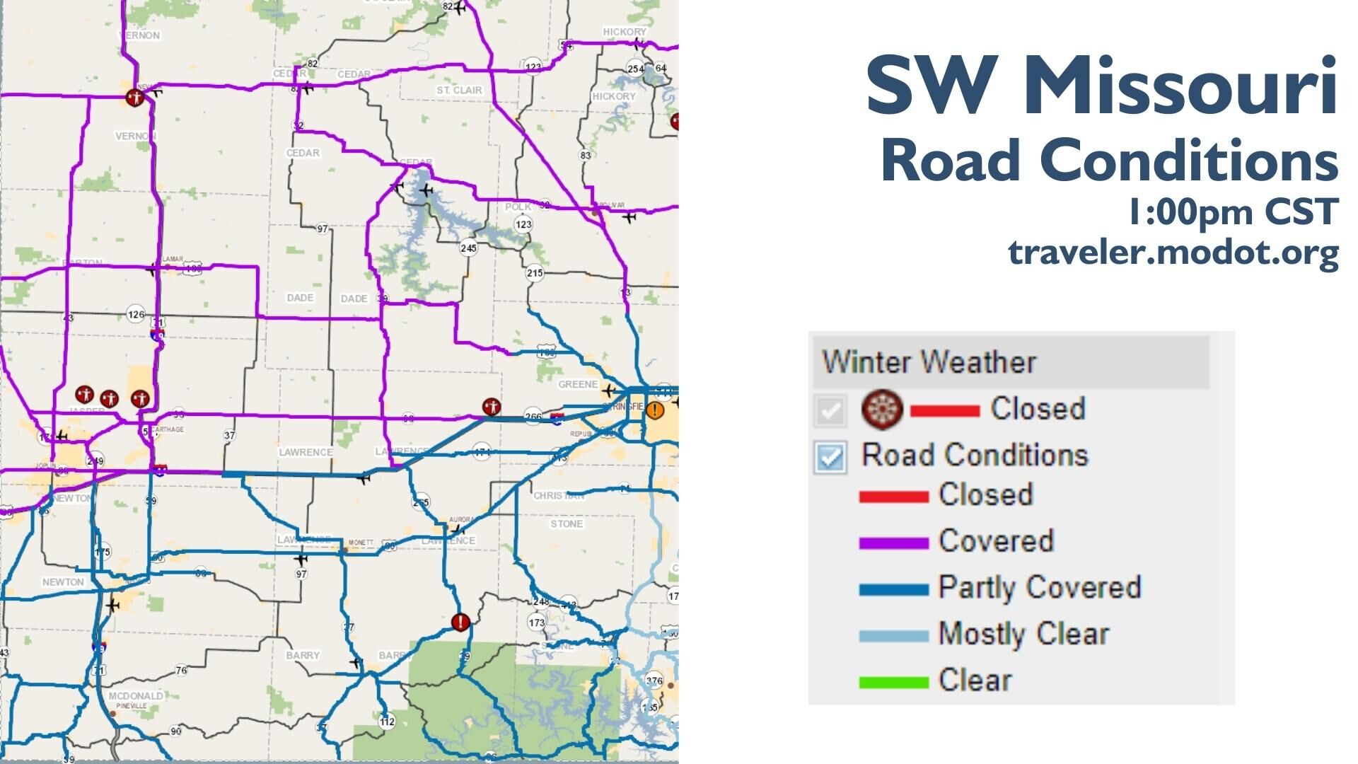 Road conditions: maps in SEK, SWMO, NEO | Local News | koamnewsnow.com