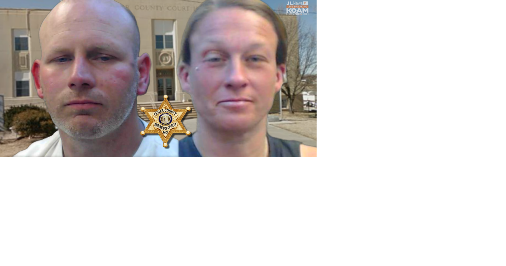 Corey Eubanks, 39, and Jessica Eubanks, 40. Mugshots courtesy Cedar ...