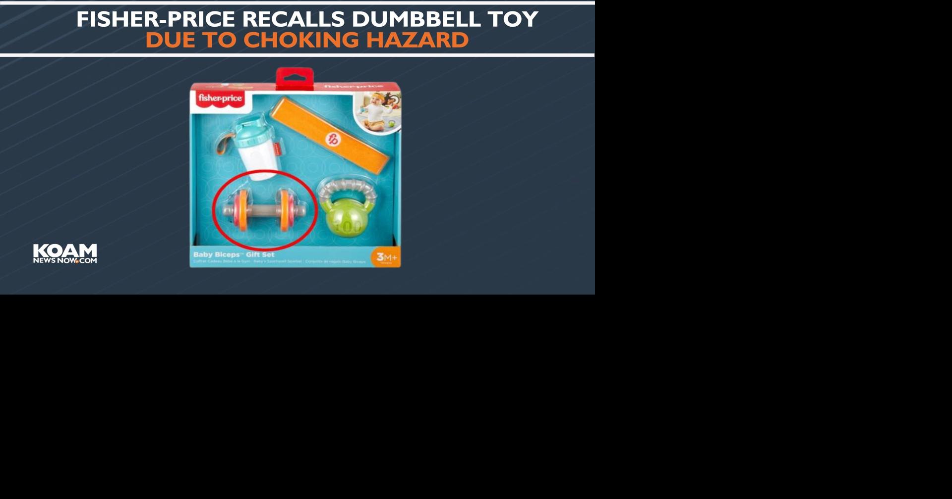 Fisher-Price recalls dumbbell toy due to choking hazard | Family ...