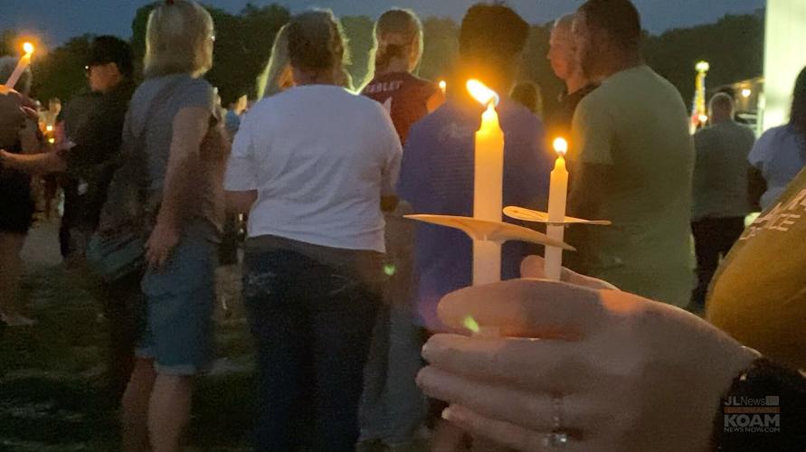 Prayer Vigil for Charlie Kirk Family, south Joplin, under the 70-foot ...