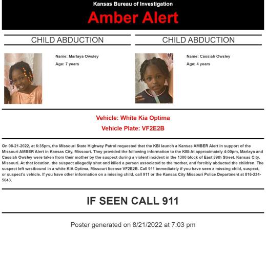 Cancelled: Amber Alert, two children taken by biological father from ...