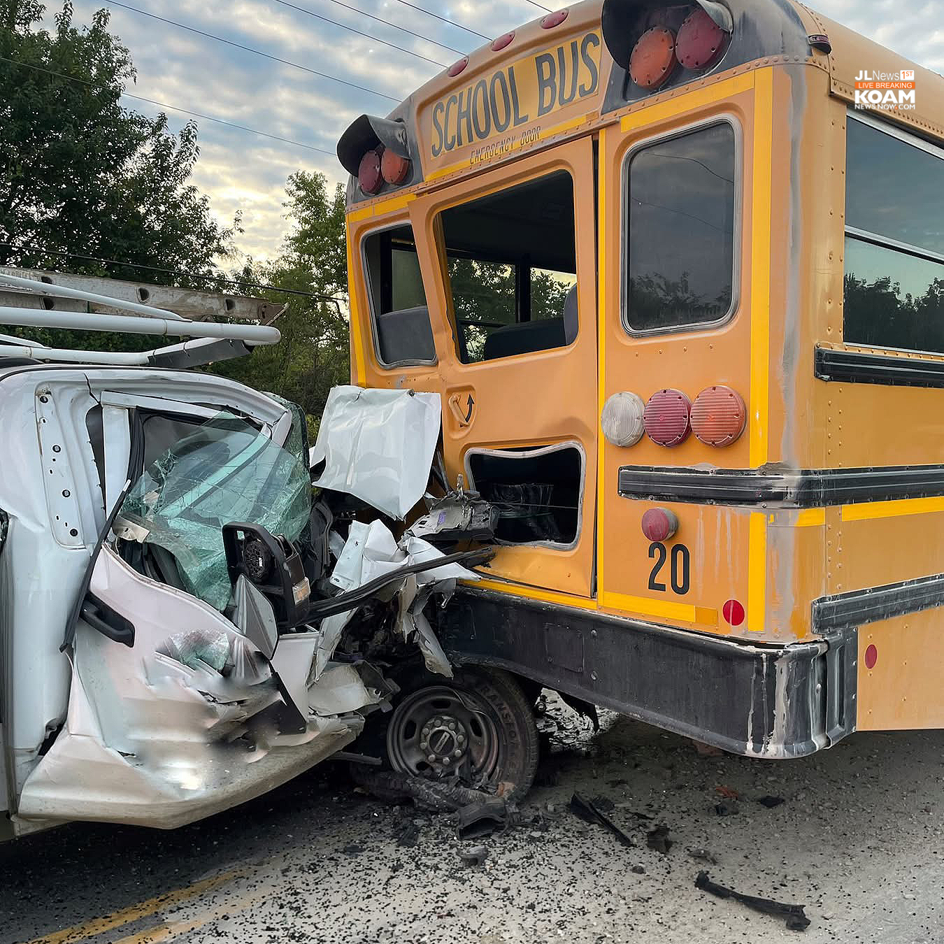 Kansas school bus rear ended while lights activated and sign out ...