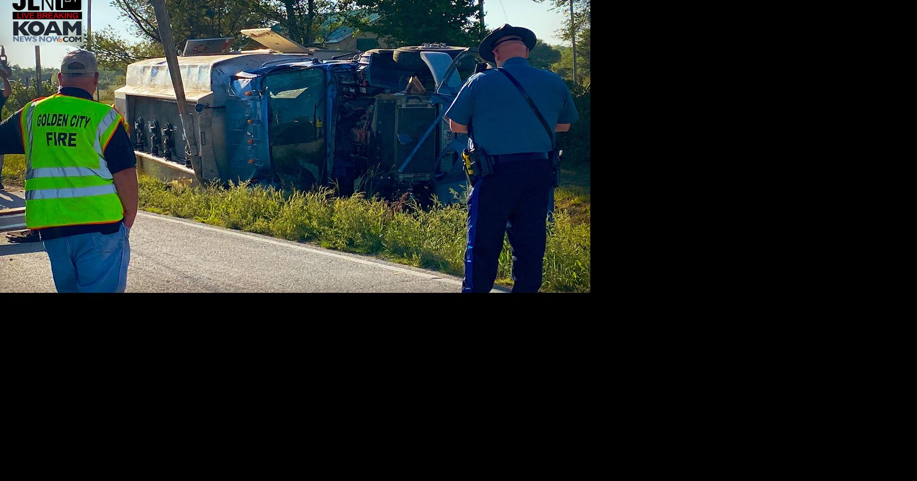 MFA tanker truck overturns near Golden City, Mo. | Joplin News First ...