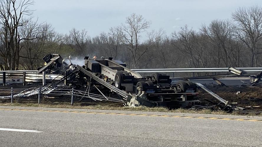 I-44 tractor trailer crash and burn near Mount Vernon, female passenger ...