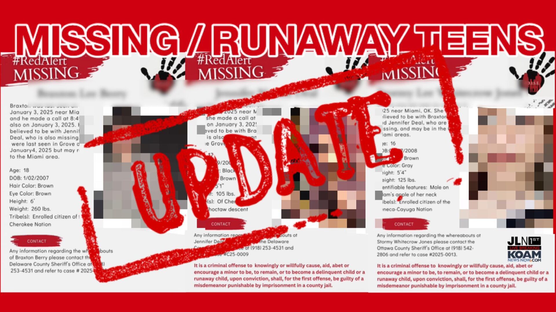 Three teens reported as missing/runaway in Northeast Oklahoma | Joplin ...