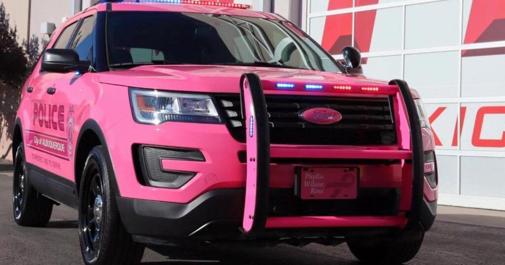 Albuquerque patrol car painted pink for Breast Cancer Awareness Month ...