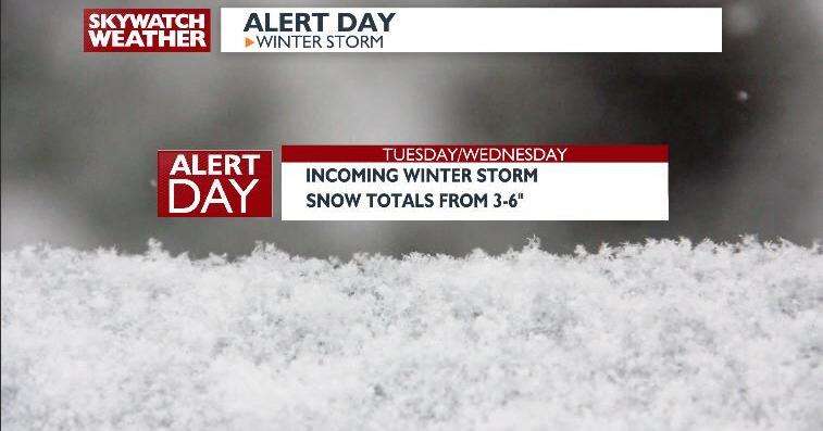 ALERT DAYS: Tuesday, Wednesday snow, seasonable & cloudy today -Chris ...