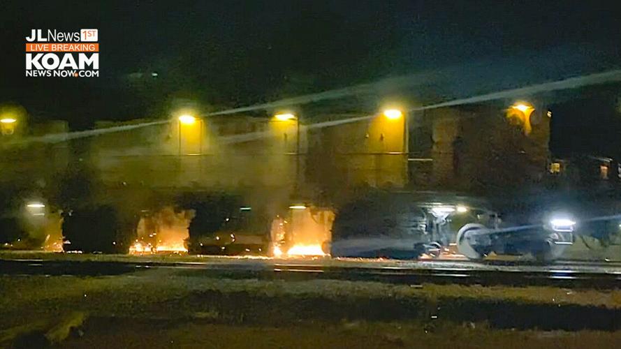 Rail Grinder train starts fires, then puts them out across Joplin ...
